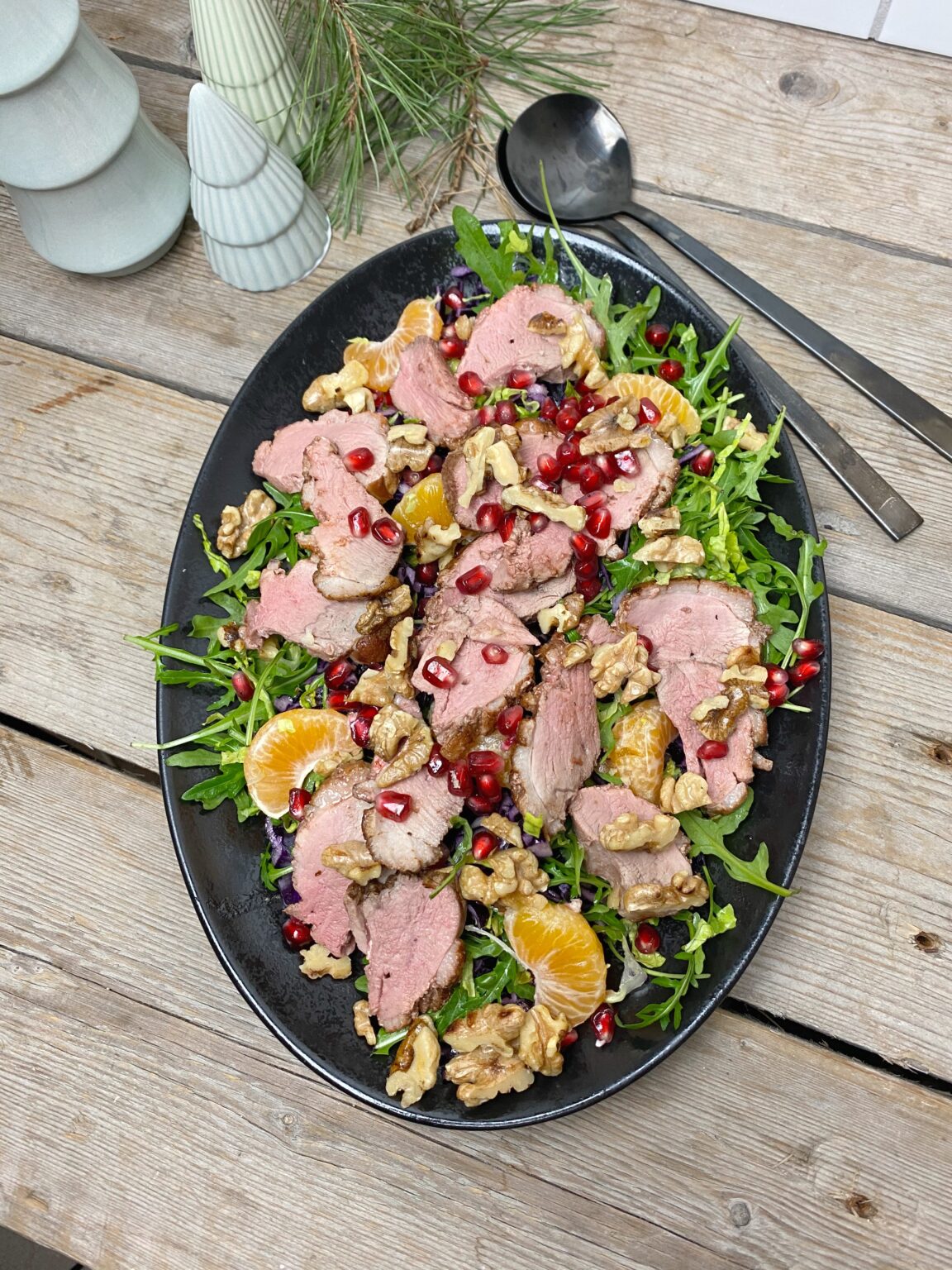 Måltidssalat med krydret andebryst - En lækker jule salat - Mad og fritid